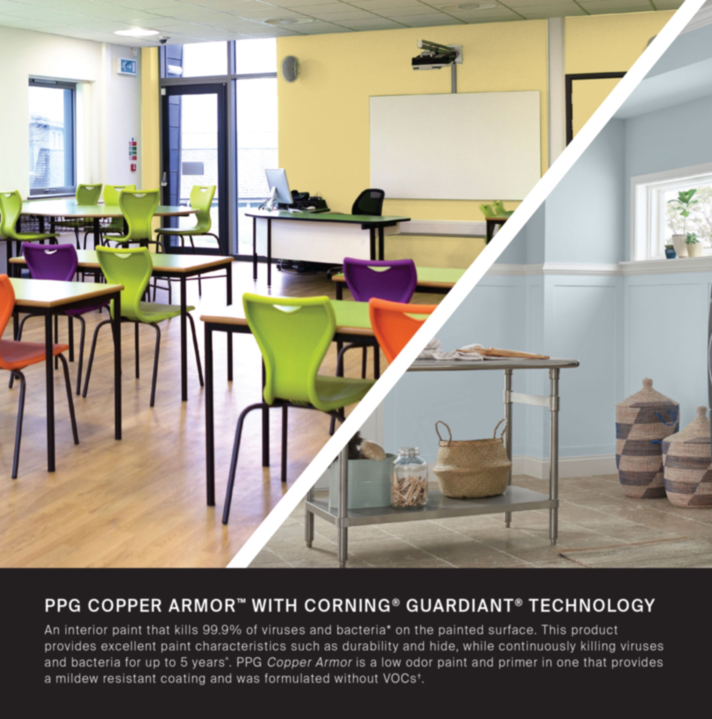 PPG COPPER ARMOR™ Anti Microbial Interior Paint- Semigloss | White’s Paint